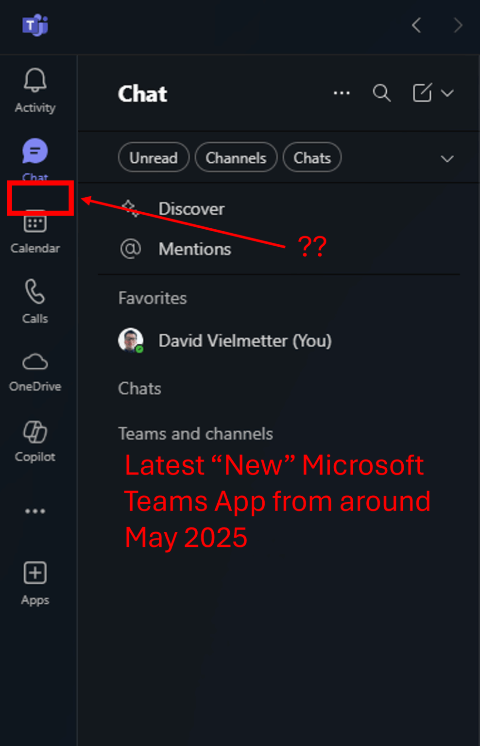 Teams missing in Microsoft Teams - David Vielmetter